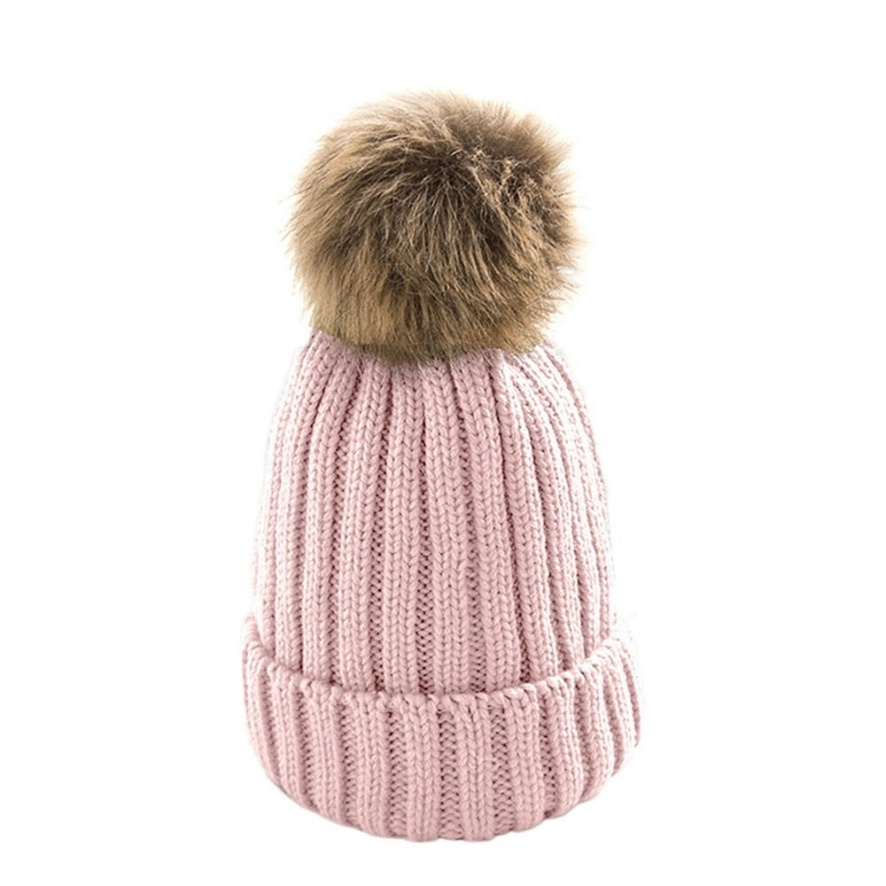 Click here for Generic Women Hat Pink Women Winter Solid Color Po... prices