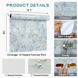 VEELIKE 15.7"x118" Blue Marble Contact Paper for Countertops Peel and ...