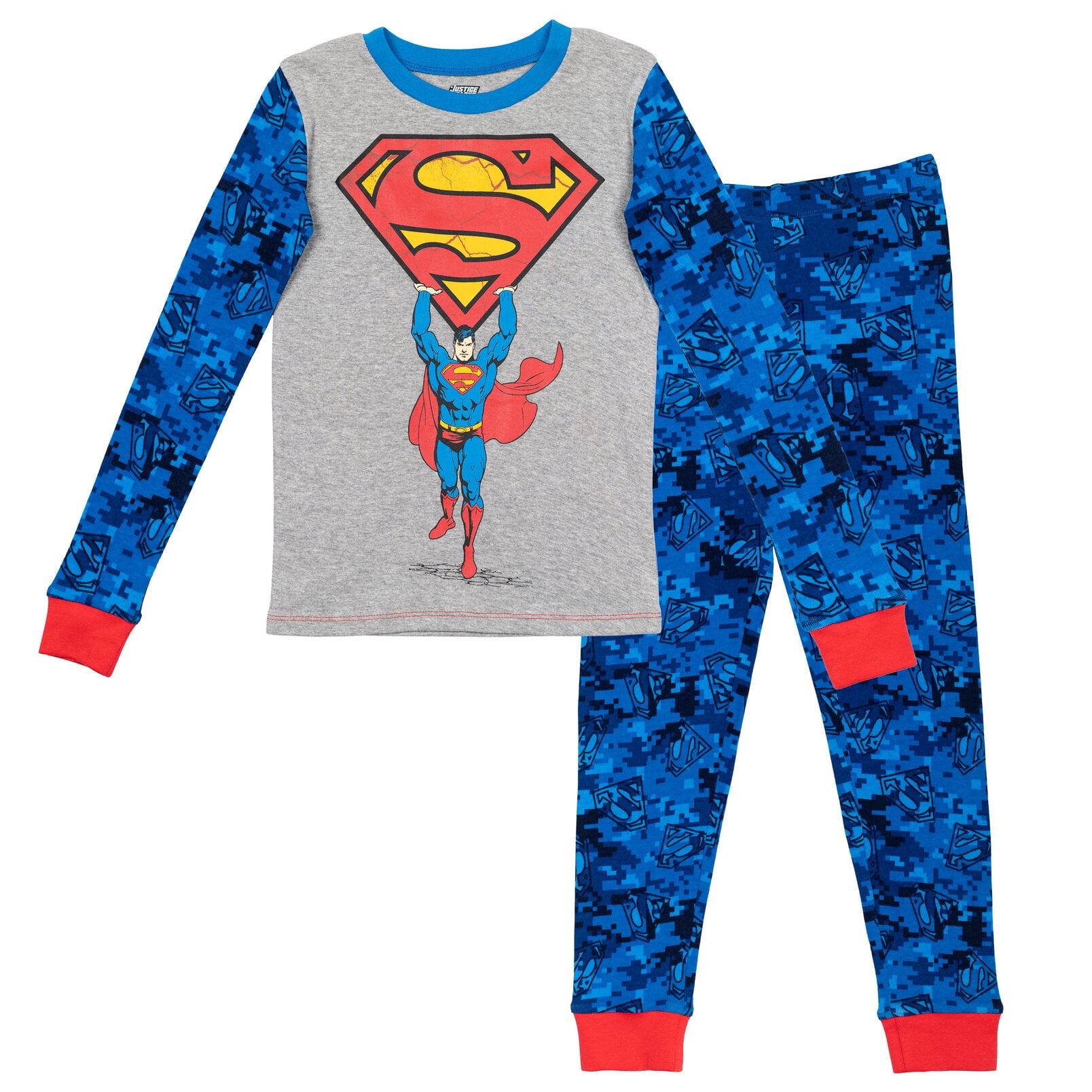 DC Comics Justice League Superman Big Boys Pajama Shirt and Pants ...