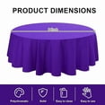 8 Pack Purple Solid Plastic Tablecloth 84 Inch Round Disposable Table ...