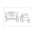 Lorell Quintessence Collection Upholstered Loveseat 53.1" x 19.8" x 32. ...