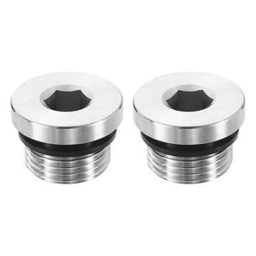 1-Pack Outer Hex Head Thread Pipe Plug Fitting, 3/8 NPT Male 304 ...