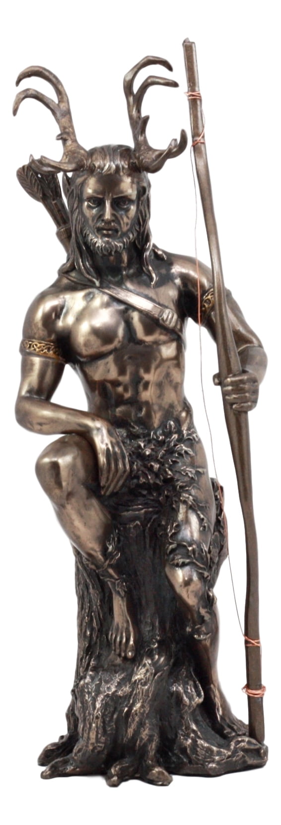 Celtic Pagan God Herne The Hunter Statue 11"Tall In Bronze Patina The Horned God - Walmart.com