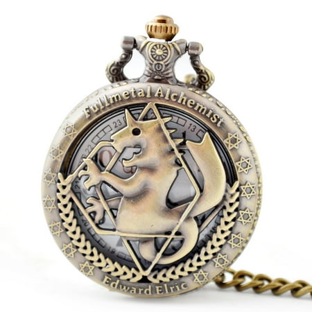 Fullmetal Alchemist Edward Elric Anime pocket watch, Bronze | Walmart ...