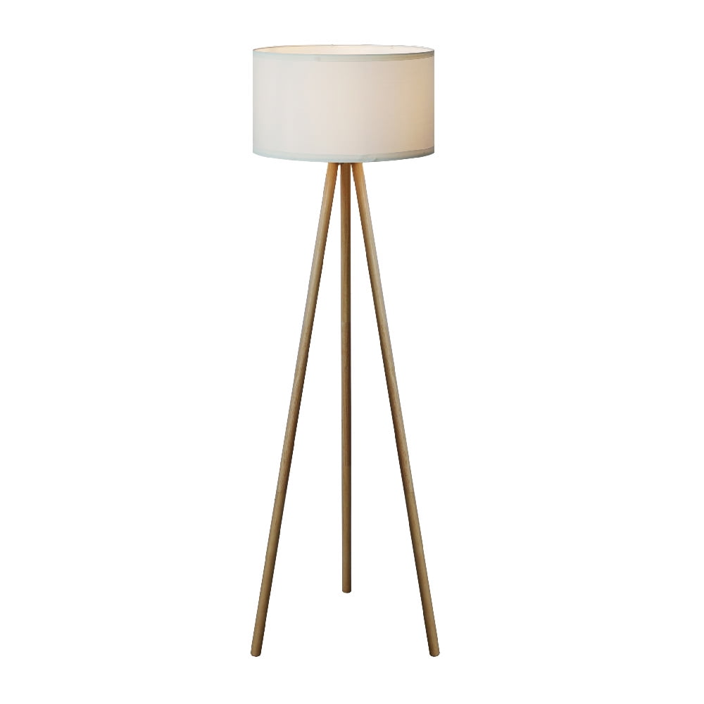 Lámpara Piso Blanco/madera Vintage Minimalista Tecnolite Tecnolite ...
