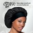 Evolve Satin Wide-Edge Bonnet, Black, 1 Count - Walmart.com