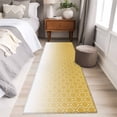 Abstract Texture Runner Rugs 2x6 ft Classic Yellow Gradient Line ...