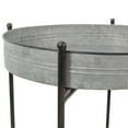 Easton Decorative Metal Plant Stand Tables, Distressed Black Finish ...