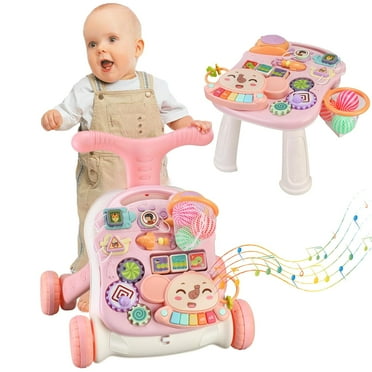JoyStone Kids Activity Music Walker, 2 in 1 Sit to Stand Learning Push ...