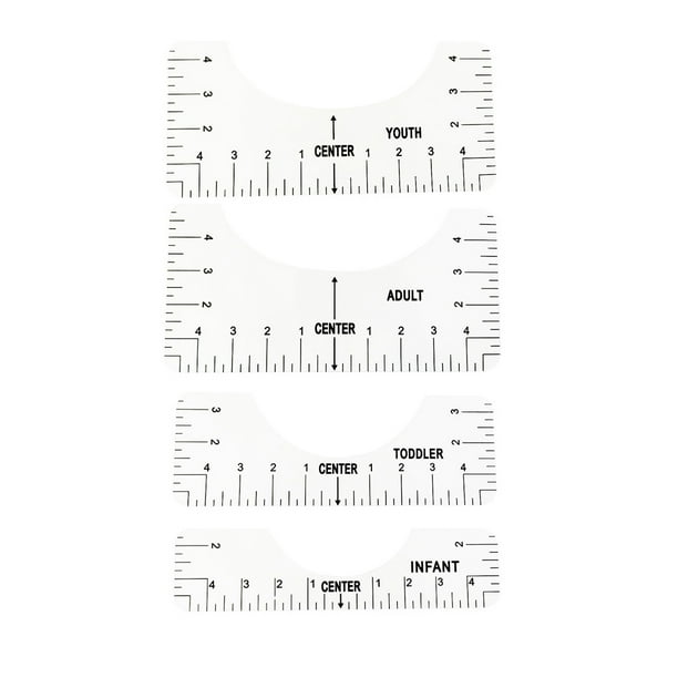 Langgg 4 Pieces T-Shirt Alignment Rulers Set Guiding Stencils Size ...