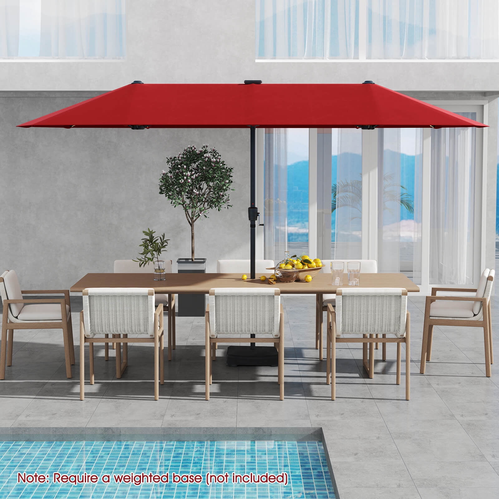 Click here for Costway 13 Ft Large Patio Umbrella With Led Solar... prices