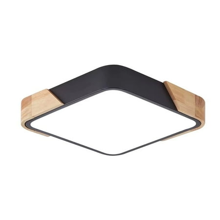 SICED LED Ceiling Lights, Modern Black Wood Ceiling Light Fixture ...