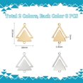 16pc 2-Color Triangle Pendants 201 Stainless Steel Connector Charms 1 ...