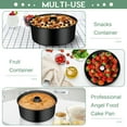 Coliware 10 Inch Black Stainless Steel Angel Food Cake Pan with Tube ...