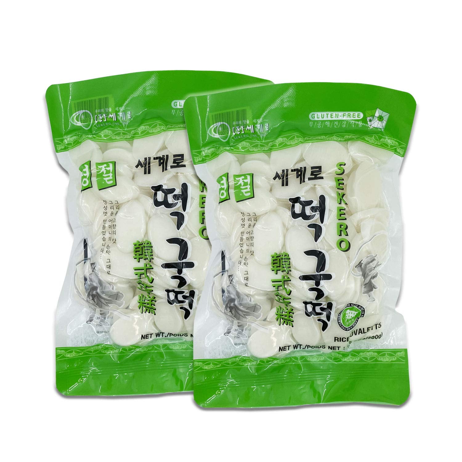 Sekero rice cake,Korean rice cake, Rice Ovaletts, 24oz/pk (Pack of 2 ...