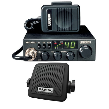 Uniden PRO520XL 40-Channel 4-Watt Compact CB Radio & BC7 Accessory CB ...