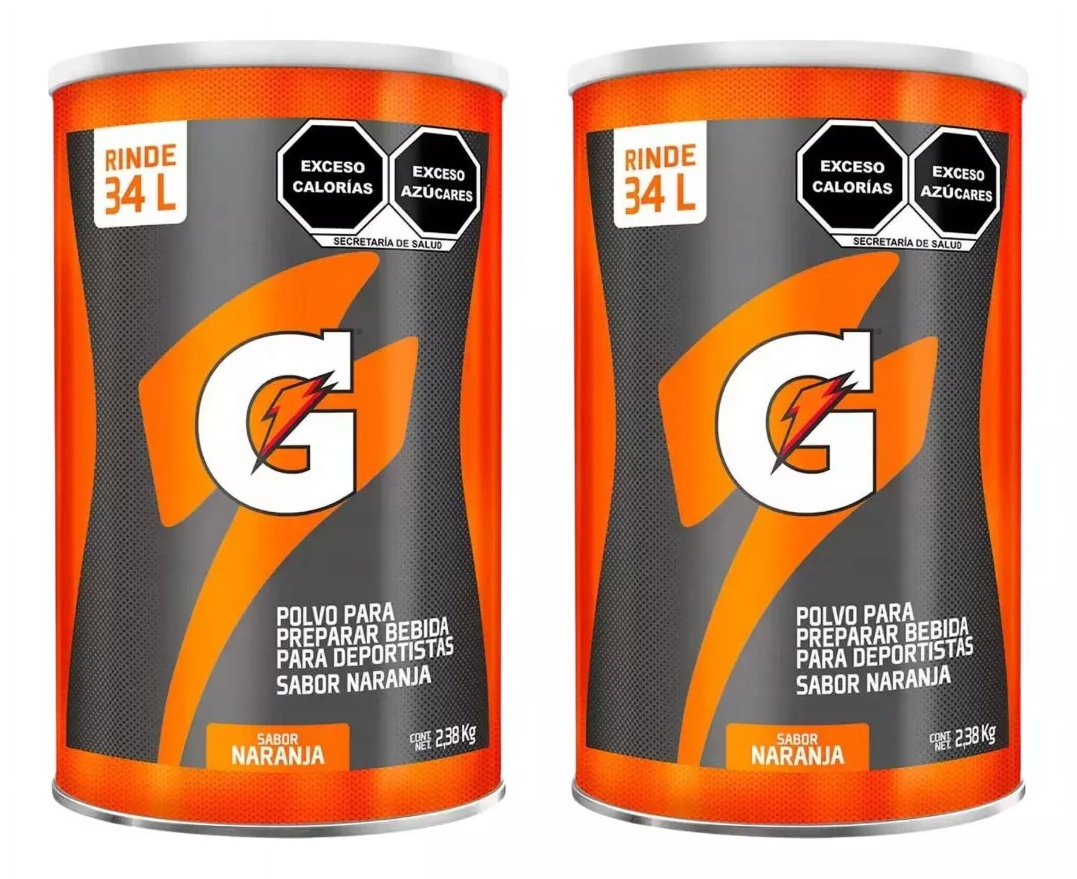 Gatorade En Polvo Sabor Naranja 2 Latas De 2.38 Kg | Walmart en línea