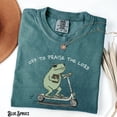 Christian T-Shirt, Unisex Garment-Dyed Tee, Funny Frog Off To Praise ...