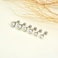 Justjandm Surgical Stainless Steel Screw Back Stud Earrings Set, Cubic ...