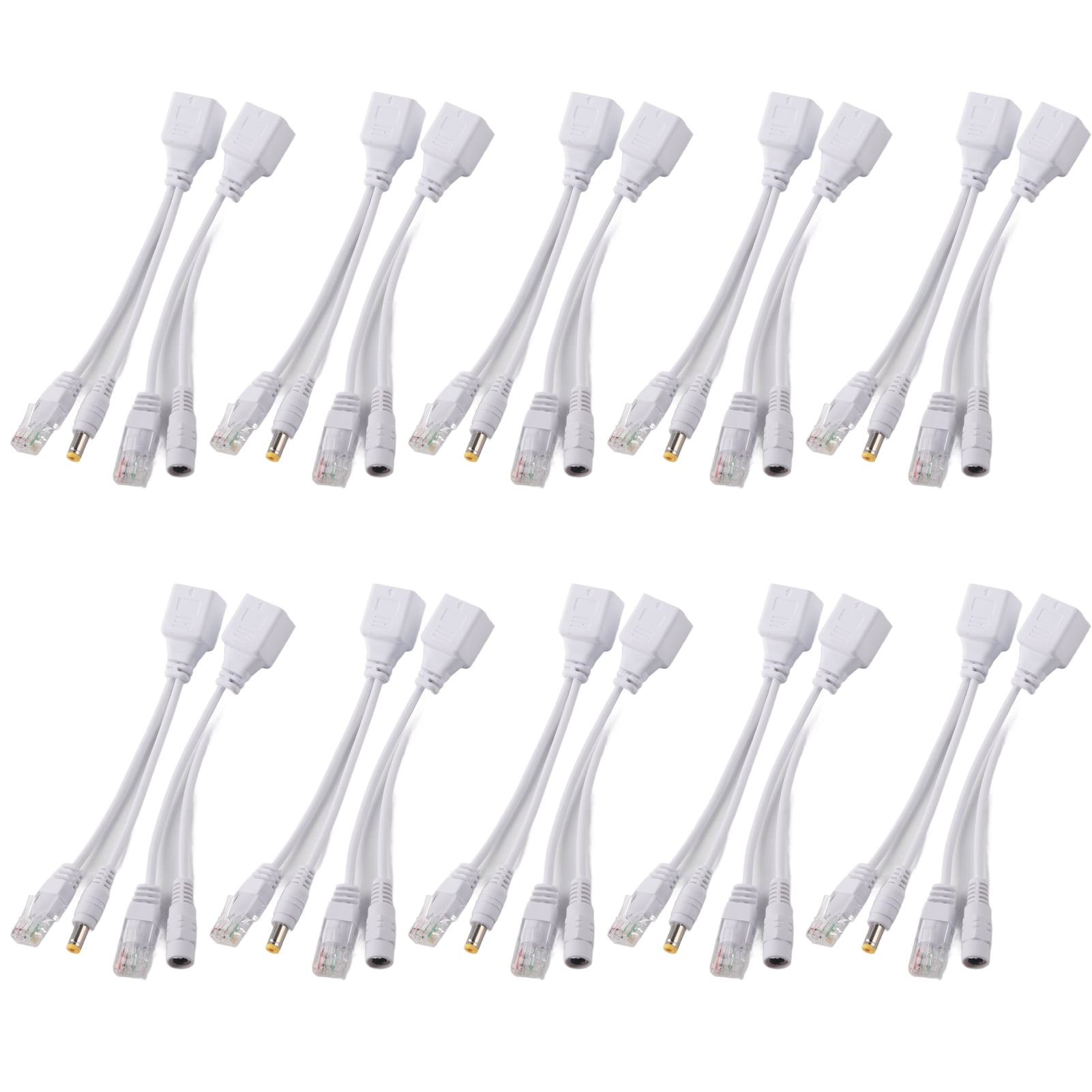 Cable POE para cámara, 10 pares de cables adaptadores de alimentación ...