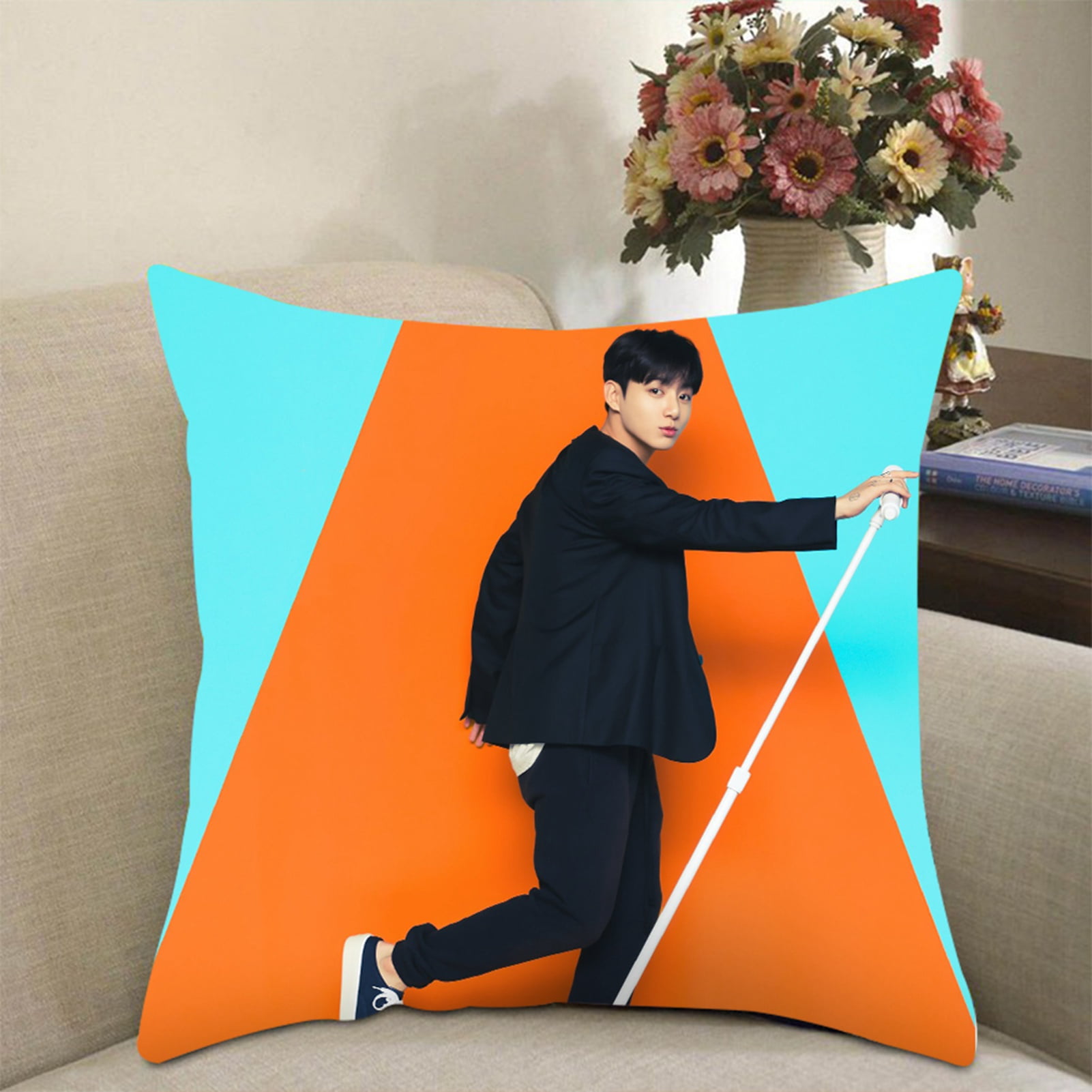 Buy Riapawel BTS Permission to Dance Cushion Cover 45 x 45 cm, Kpop BTS ...