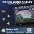 S75 Mechanical Keyboard with Screen&Knob, Tri-Mode Hot Swappable Gaming ...