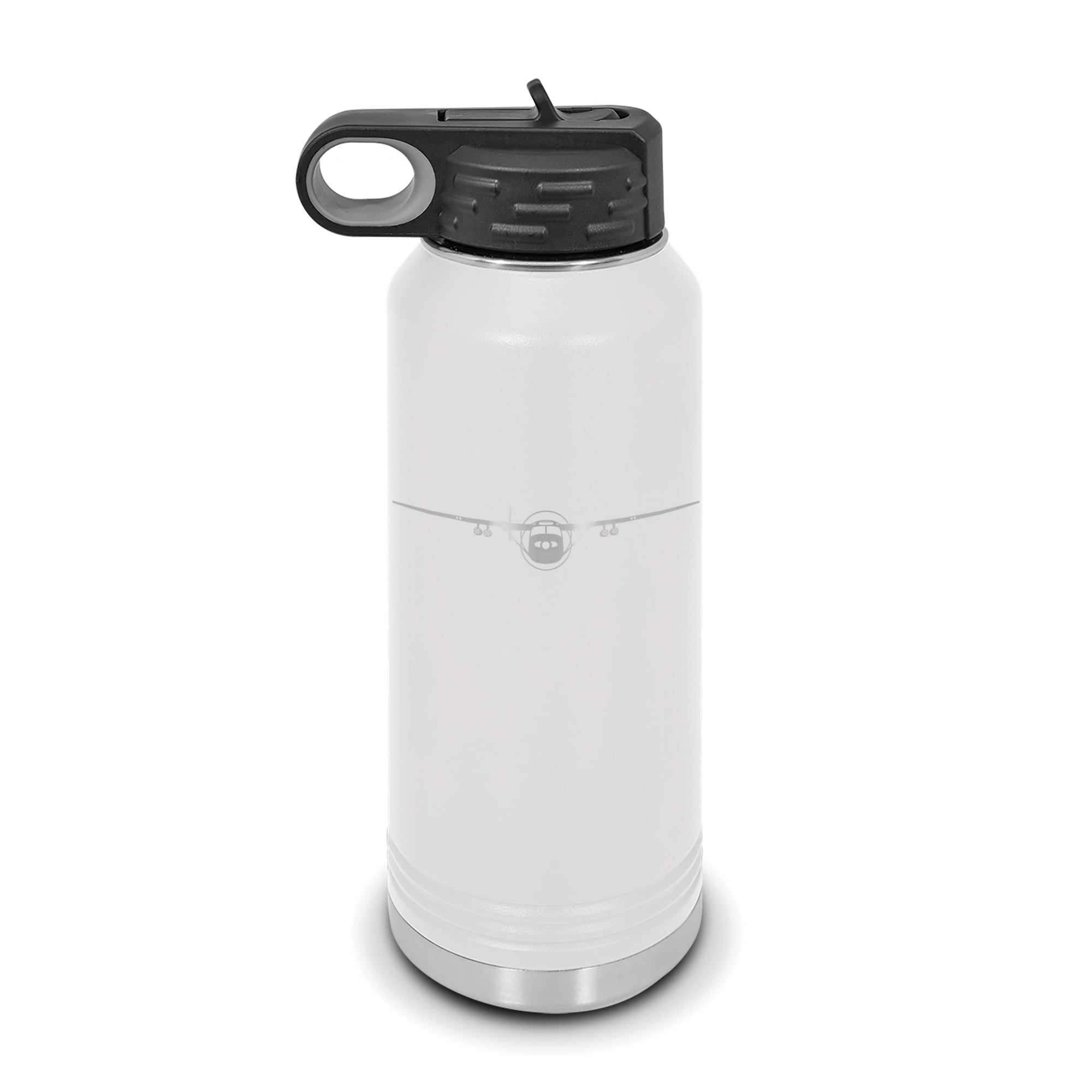 O-2 Skymaster Water Bottle 32 oz - Laser Engraved w/ Flip Top Straw ...