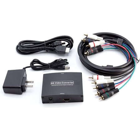 Component YPbPr to HDMI Converter Kit - RGB to HDMI Adapter with HDMI ...