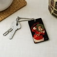 Christmas Holiday Santa Ho Ho Ho Wreath Wood Wooden Rectangle Keychain ...