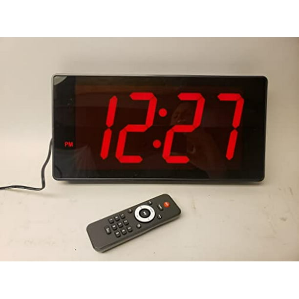 Jumbo LED Wall Clock Alarm Clock with 4 INCH Numbers/Remote Control ...