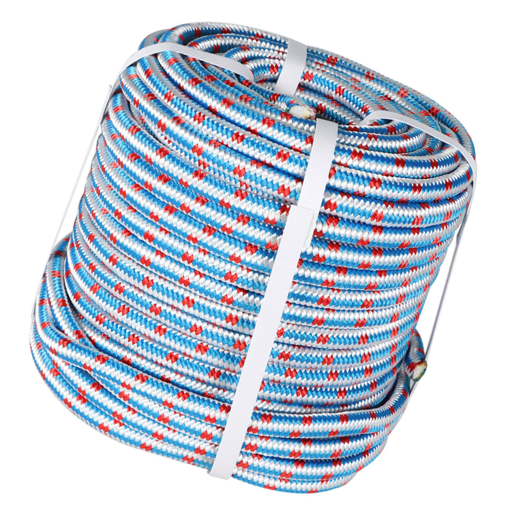 Wellmax Diamond Braid Nylon Rope, 1/2in X 100FT with Bonus 1/4in x25FT ...