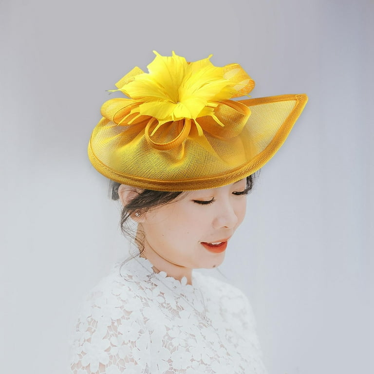 Fascinator hat Yellow