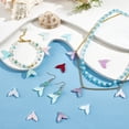 64Pcs 8 Colors Opaque Cellulose Acetate(Resin) Pendants with Glitter ...