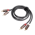 NFTIGB 2Pcs RCA Cables Cord 2 to 2 AV 4 Head Power Amplifier Audio ...
