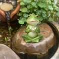 LEFTHIGH Home Resin Garden Statues Cute Frog Figurines for Outdoor ...