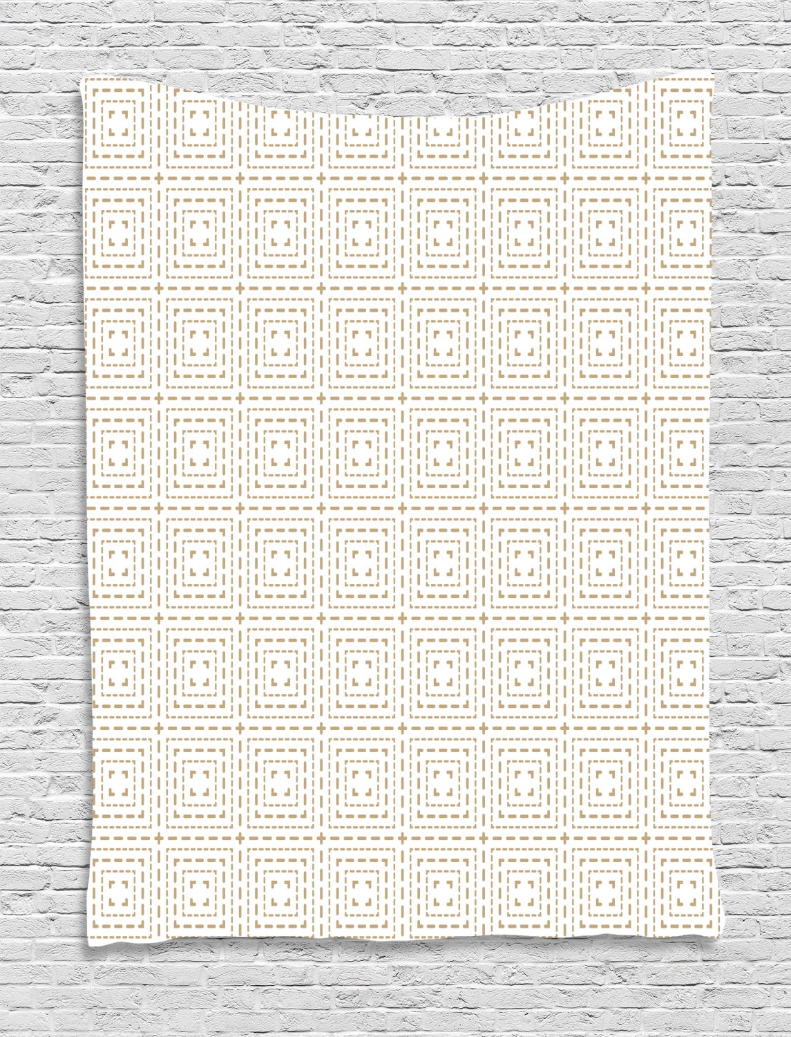 Geometric Tapestry, Harmonic Concentric Square Formed by Dashed Lines ...