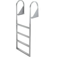 BENTISM 4-Step Adjustable Dock Ladder, Aluminum, 30-38in Height, Dual ...