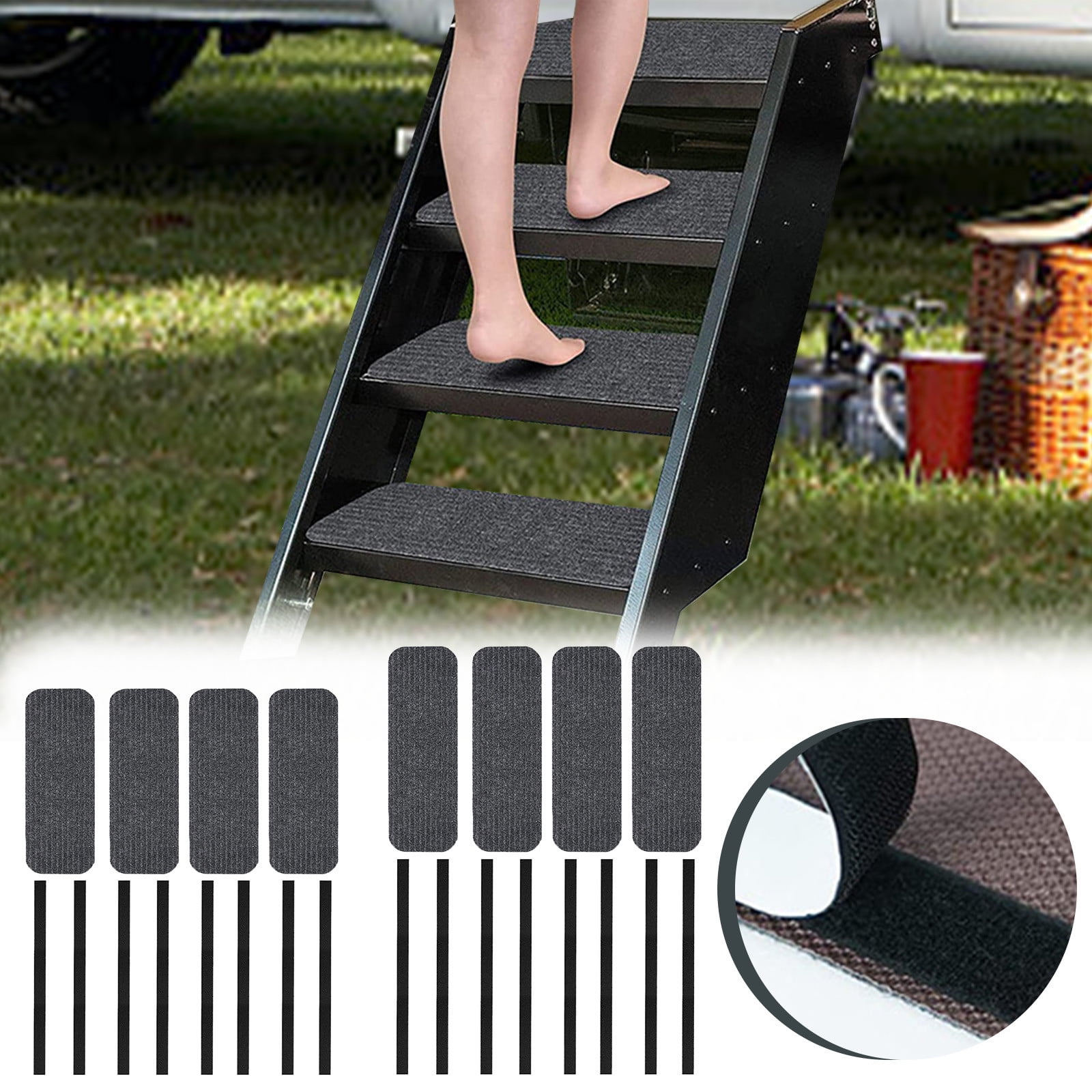 Iumwxz Bathroom Mat Recreational Vehicle Step Covers Rug 4 Pack Stair ...