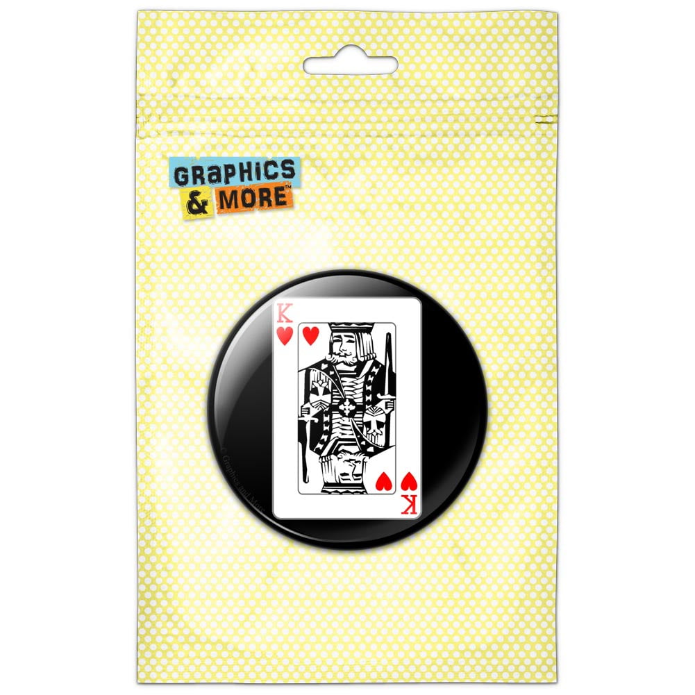 Playing Cards King of Hearts Refrigerator Button Magnet - Walmart.com