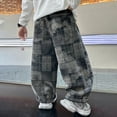 Boys Jeans Pants Straight Leg Classic Plaid Pattern Blend Long Beach ...