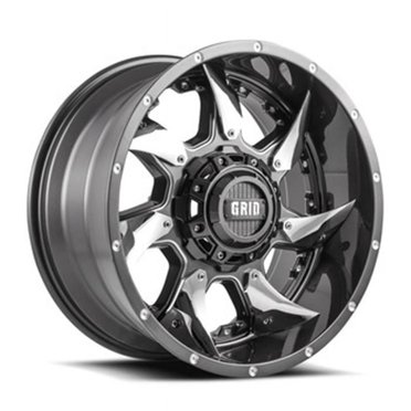 12952M1587 20 x 9.0 in. GD1 Grid Off-Road Wheels, Matte Black with ...