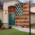 American Flag Garden Flag 28x40 Inch Vintage Flag Pentagram Red Brown ...