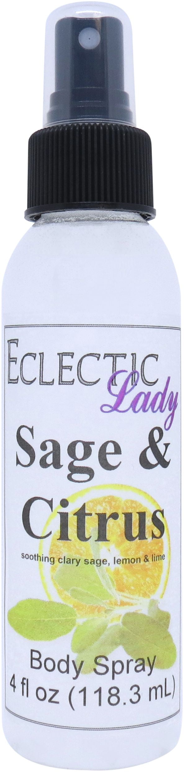 Sage And Citrus Body Spray, Eclectic Lady, Hydrating Mist, Unisex, 4 oz ...