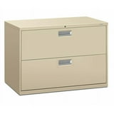 HON 2 Drawers Lateral Lockable Filing Cabinet, Putty - Walmart.com
