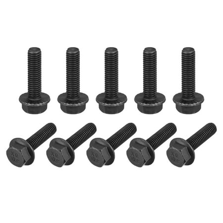 M8x30mm Hex Serrated Flange Bolts 10.9 Grade Carbon Steel Screws 10 ...