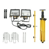 HyperTough 1000-Watt Corded Halogen Twin Head Tripod Work Light, Model ...