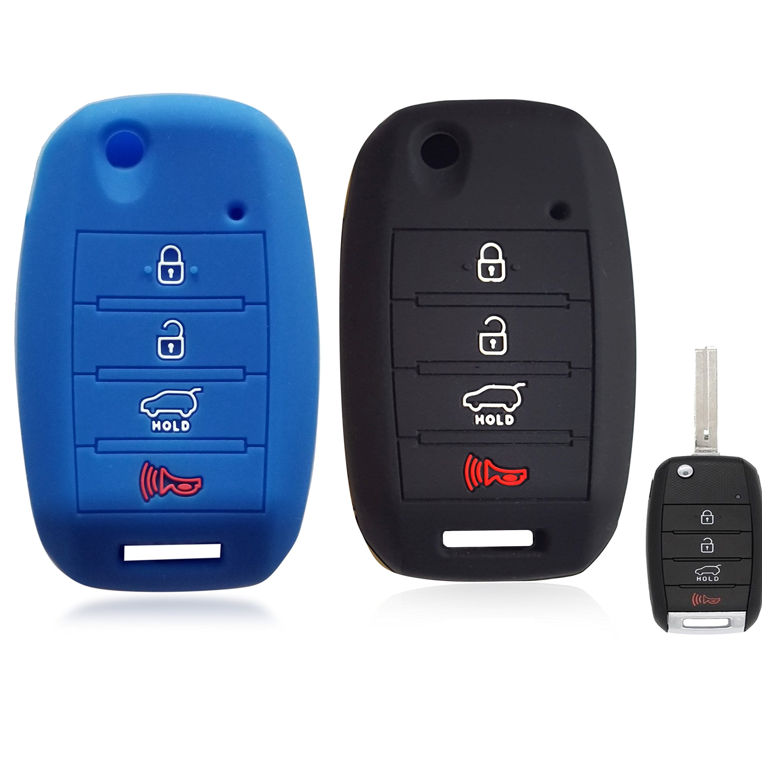 2pcs Dobrev 4 Buttons Silicone Case Protector Key Fob Cover Smart Car ...