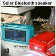 Solar panel portable bluetooth speakers wireless subwoofer sound system ...