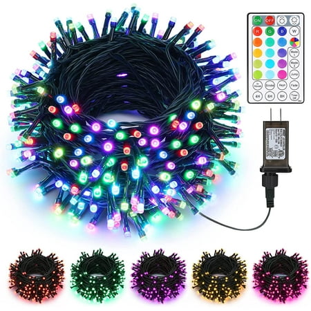 XBRW Color Changing Christmas Lights, 82ft 200 LED RGB Christmas Lights ...