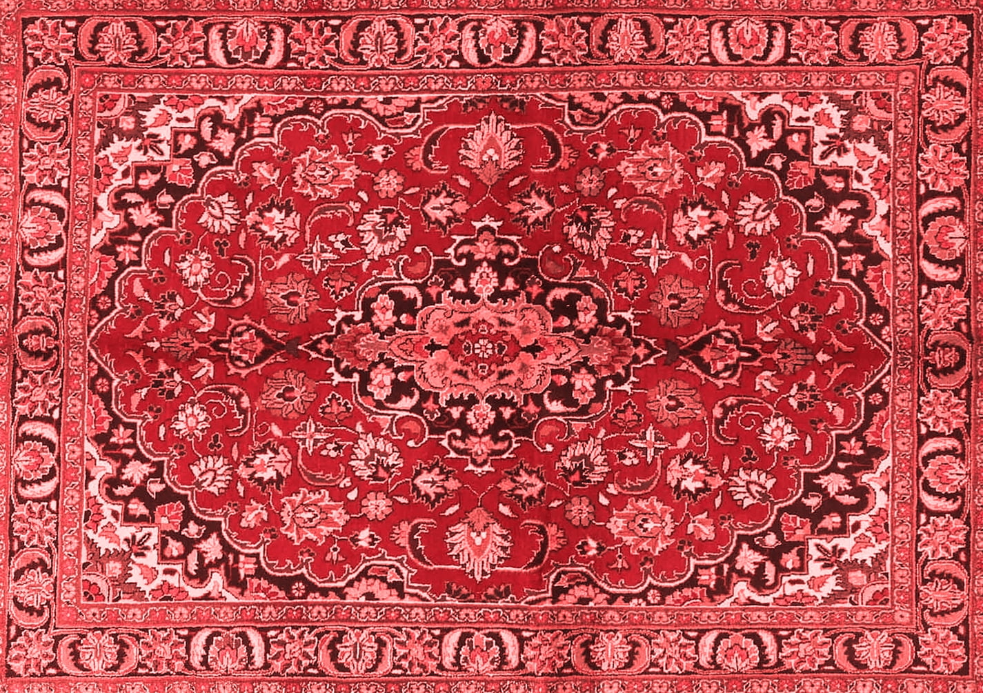 Ahgly Company Indoor Rectangle Medallion Red Traditional Area Rugs, 2 ...